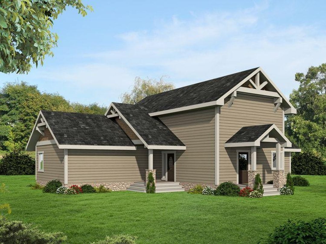 001-3323: Northwest Traditional 2 Bed, 2 Bath Luxury Home Plan, 2302 Sq Ft: Full Blueprints with ...