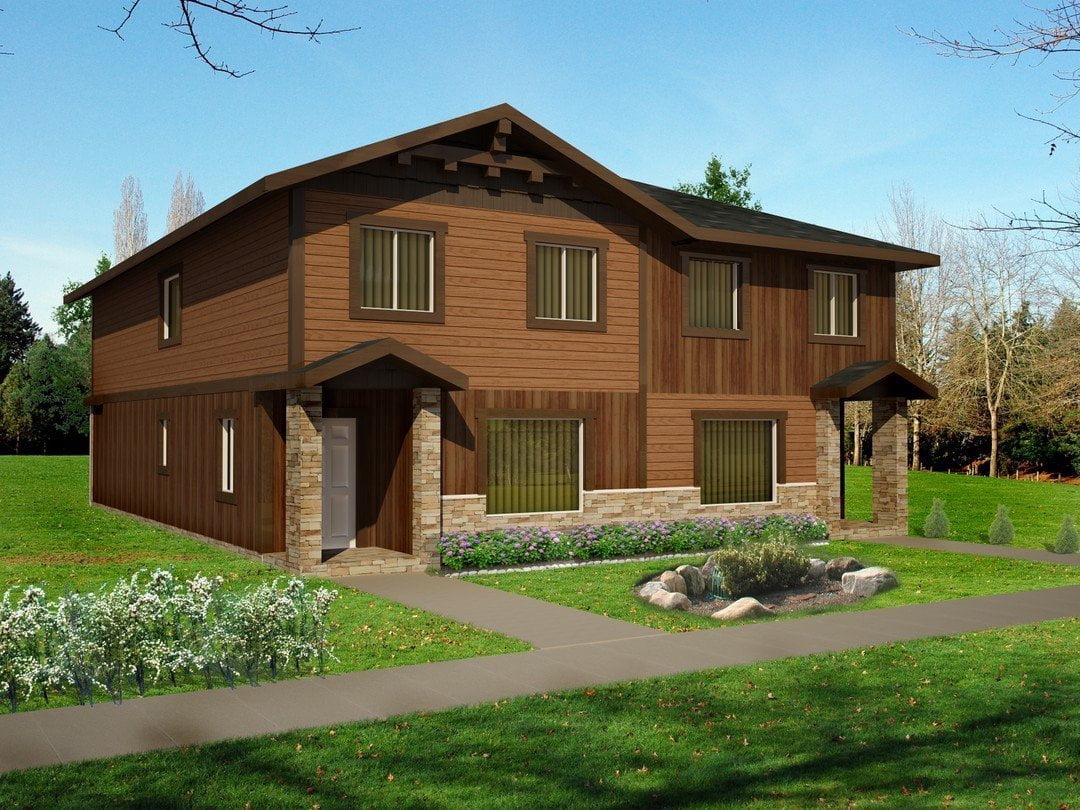001-3572: Duplex 8 Bed, 6 Bath Luxury Home Plan, 3086 Sq Ft: Full ...