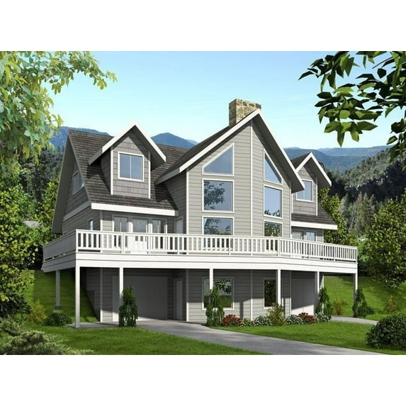 001-3595: Mountain Northwest 3 Bed, 2 Bath Luxury Home Plan, 3129 Sq Ft ...