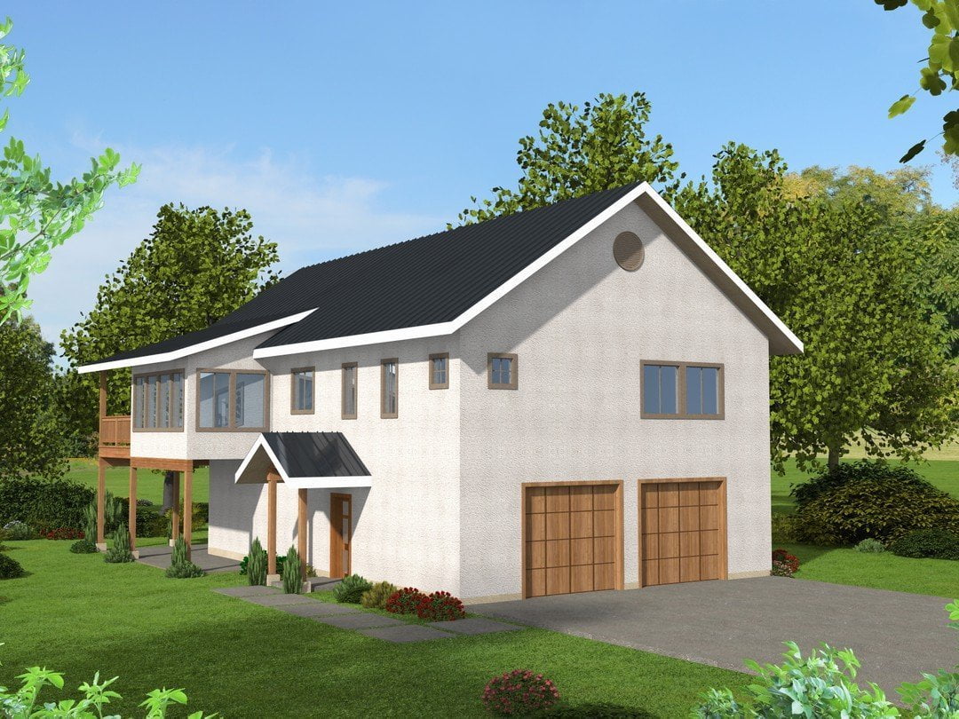 001-3597: Modern 3 Bed, 3 Bath Luxury Home Plan, 2065 Sq Ft: Full ...