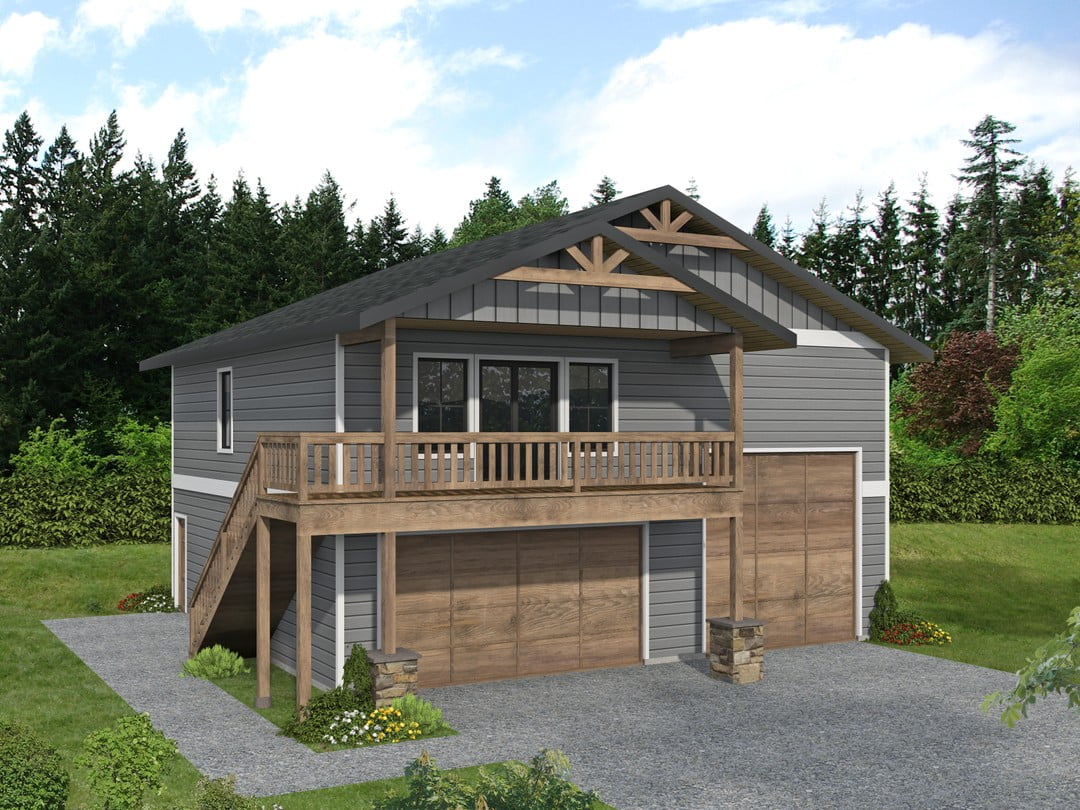 001-4225: Barn & outbuilding Craftsman 1 Bed, 1 Bath Luxury Home Plan ...