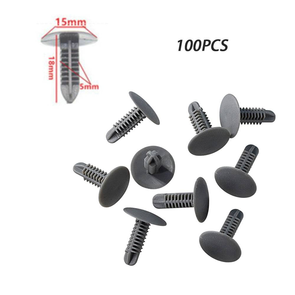 0011 100pcs Car Fender Door Fastener Plastic Bumper Trim Cover Push Pin ...