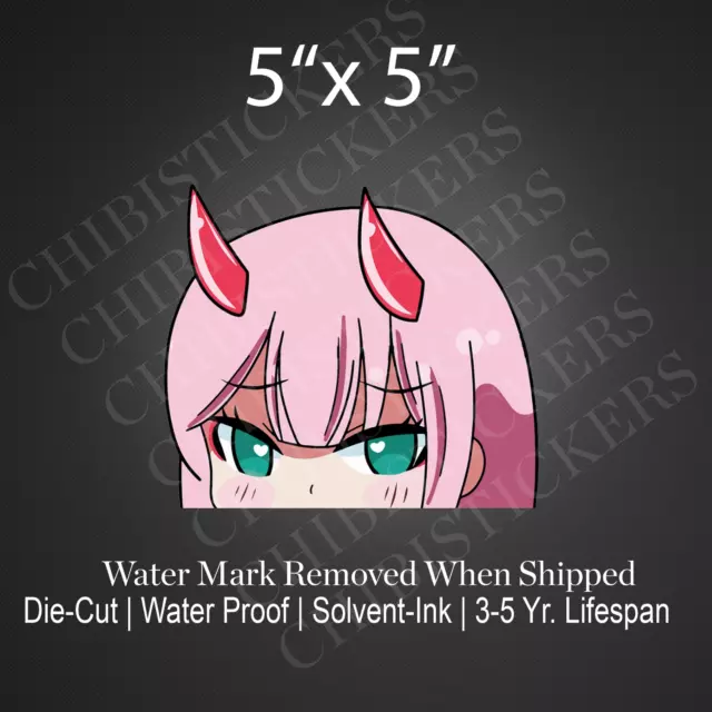 002 Zero Two Sticker Chibi Anime Jdm Vinyl Sticker Decal Phone Decal ...