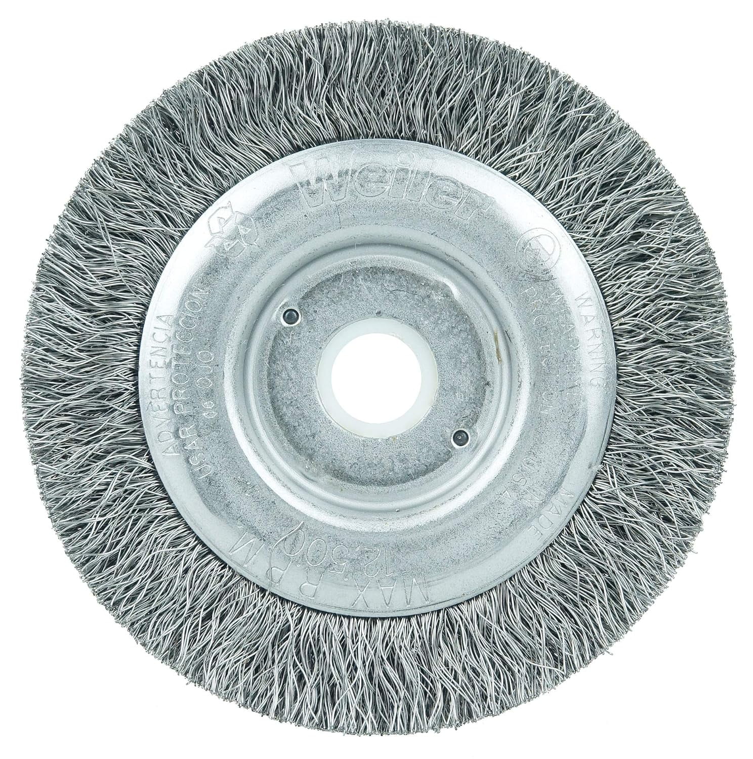 00214 3" Narrow Face Crimped Wire Wheel, .008" Steel Fill, 1/2"-3/8 ...