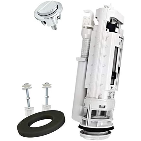 0074131300 Flush Valve DF 6/3 L Type 29 With Chrome Push Button, Foam ...