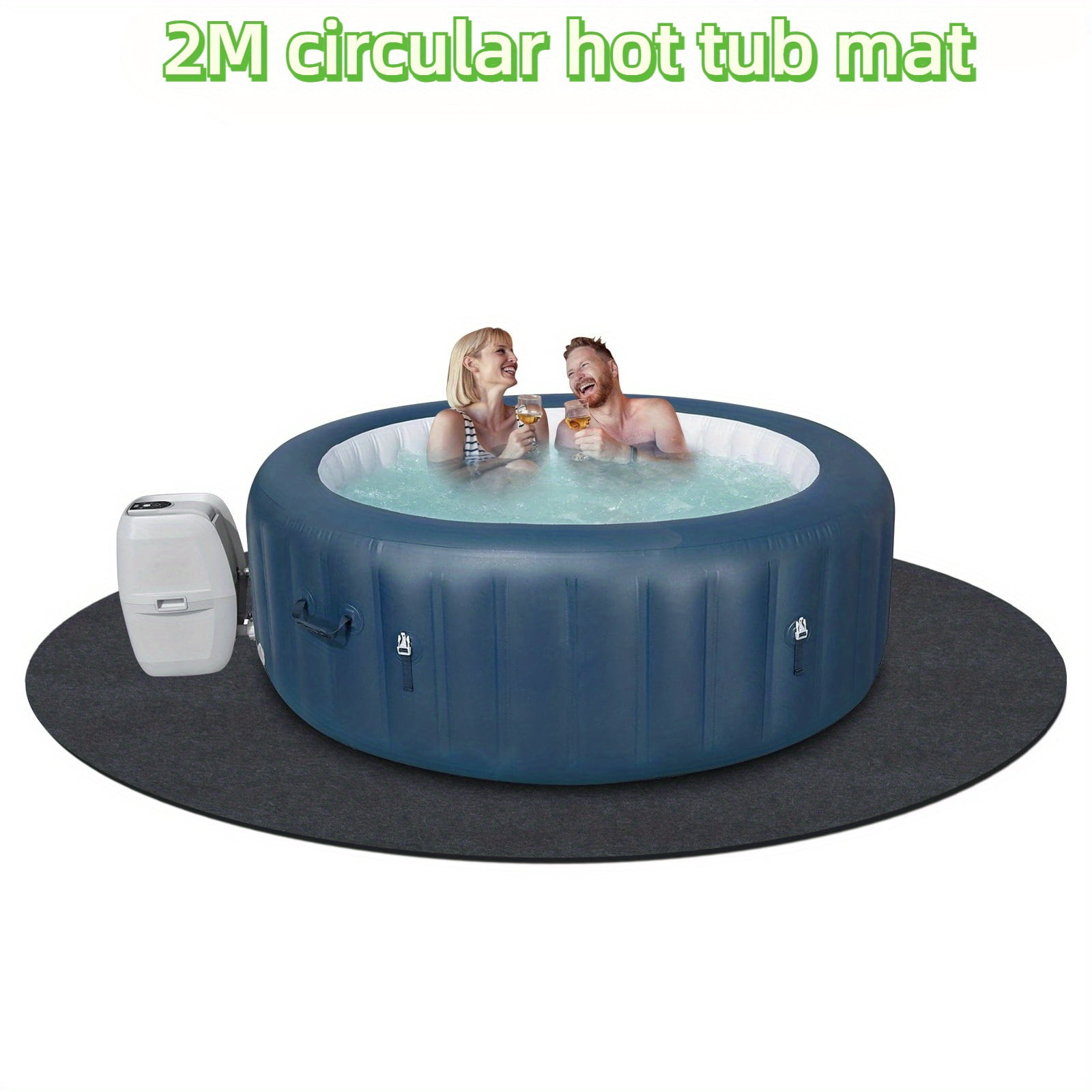 0080 Inch Diameter Round Hot Tub Mat, Extra Large Inflatable Hot Tub ...