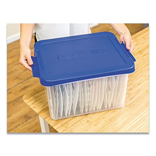 0086202 Heavy Duty Plastic File Storage, Locking Lid, Letter/legal ...