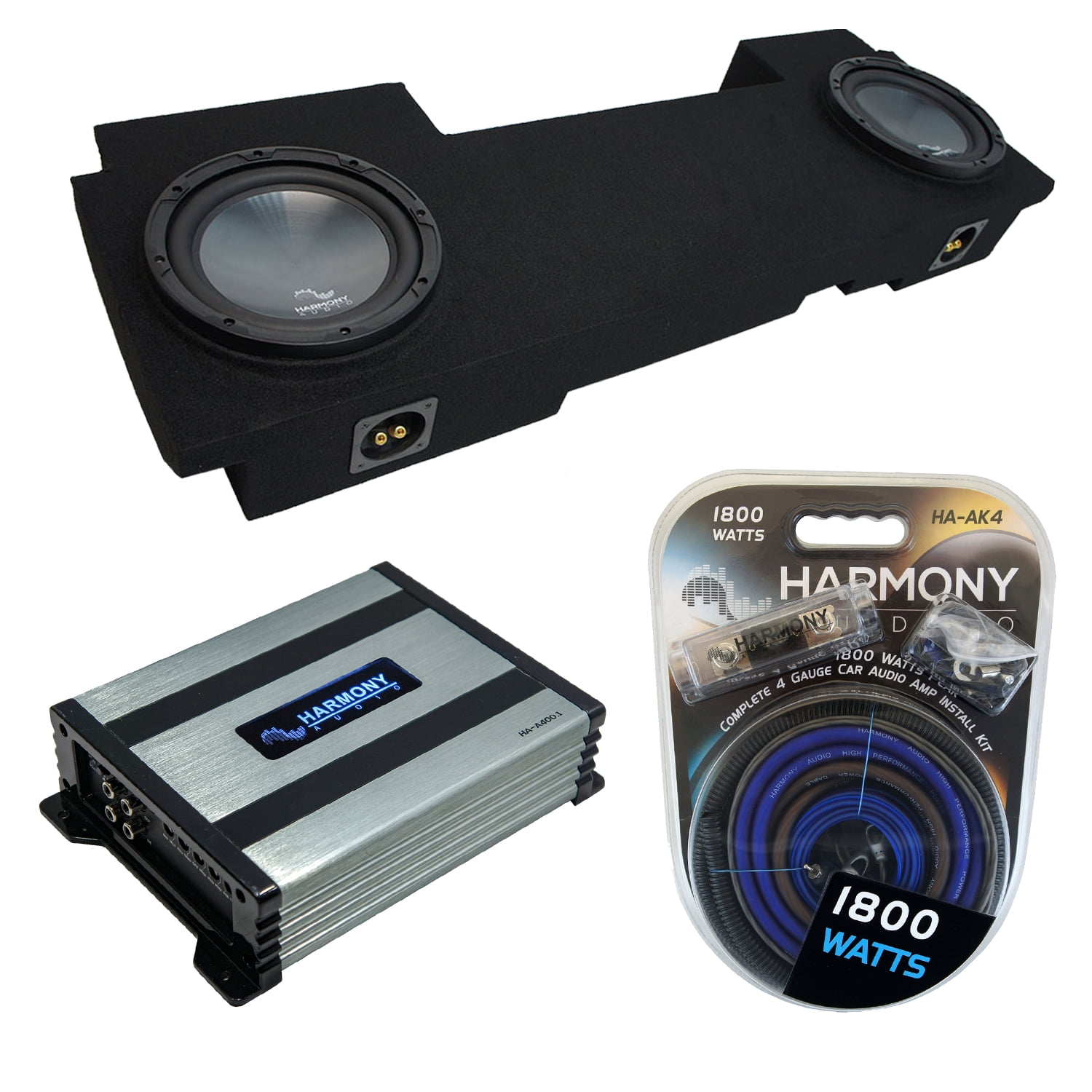 2002-2013 Chevy Silverado HD Crew Truck Harmony R104 Dual 10" Sub Box ...