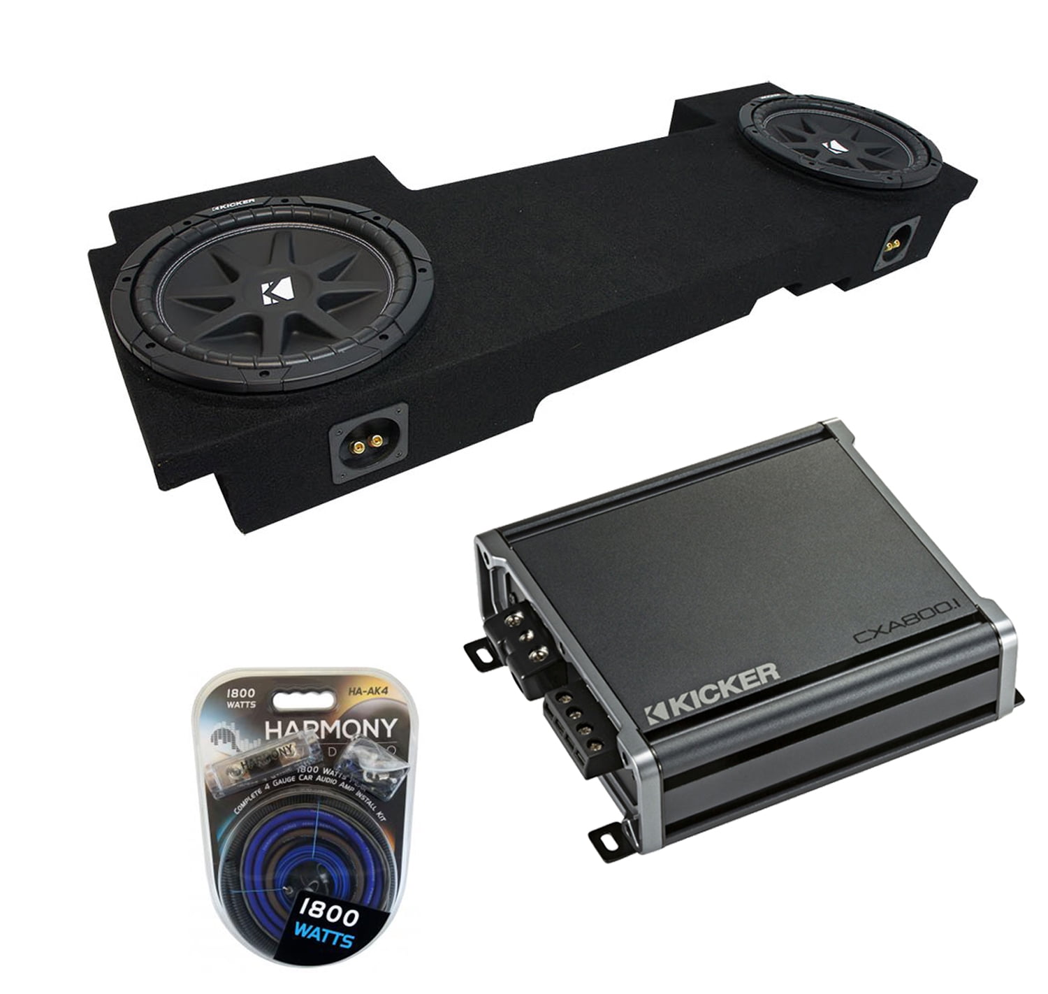 Kicker Comp C10 Dual 10" Sub Box & CXA800.1 Amp for 01-06 Chevy ...