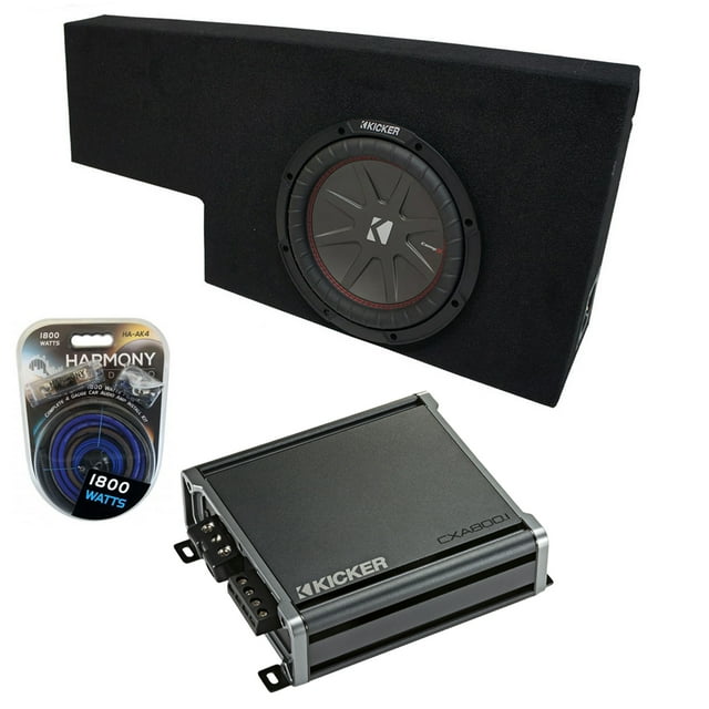 01-06 GMC Sierra 1500 Crew Truck Kicker CompR CWR10 Sealed 10" Sub Box ...