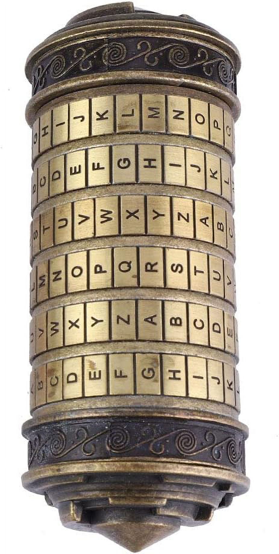 01 Cryptex Lock, Classical Retro Puzzle Box, Metal for Store Notes ...