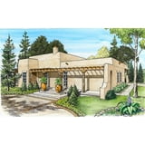 010-321: Adobe Ranch 3 Bed, 2 Bath Luxury Home Plan, 1263 Sq Ft: Full ...