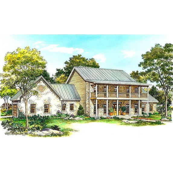 010-339: Country Farmhouse 4 Bed, 3 Bath Luxury Home Plan, 2965 Sq Ft: Full Blueprints with ...