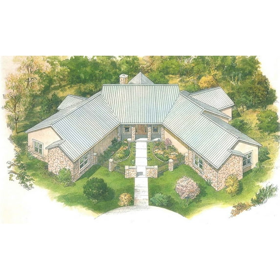 010-416: Traditional Country 3 Bed, 3 Bath Luxury Home Plan, 3302 Sq Ft ...