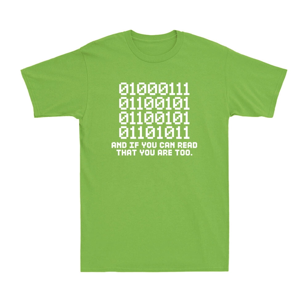 0100 Binary Shirt Code Geek Nerd Tech Computing Slogan Men's T-Shirt ...