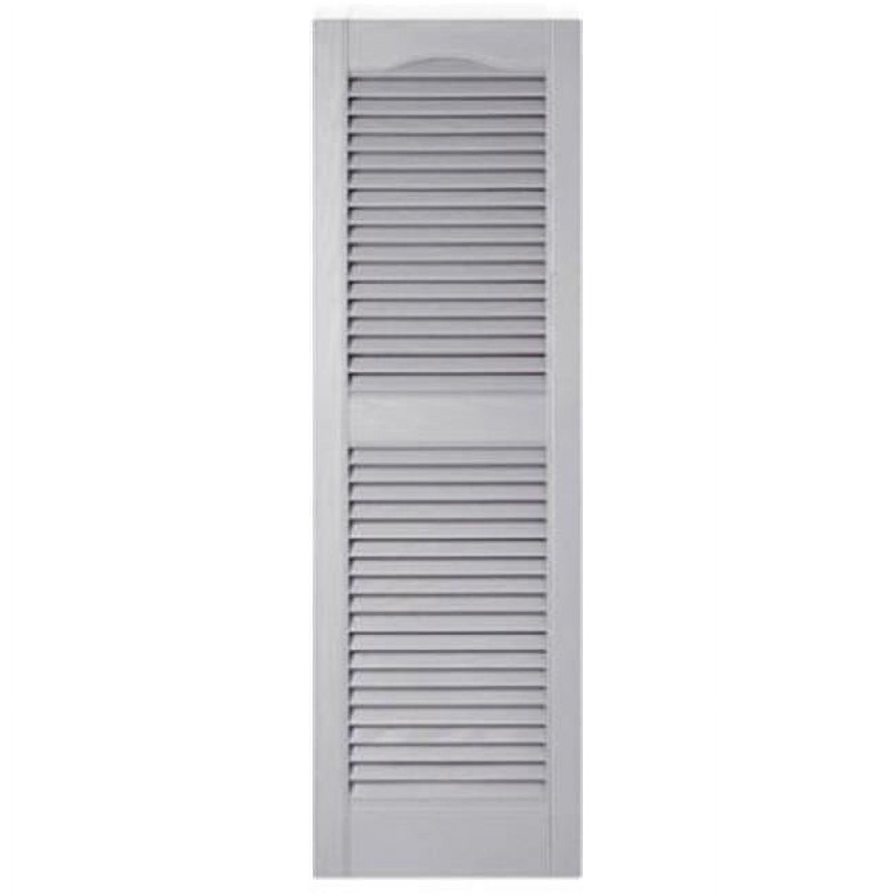 010140048030 15 x 48 in. Paintable Vinyl Louvered Shutter Pair ...