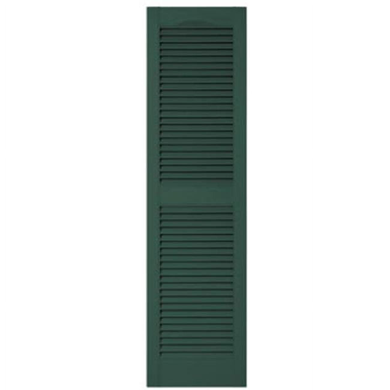 010140055028 15 x 55 in. Green Vinyl Louvered Shutter Pair - Walmart.com