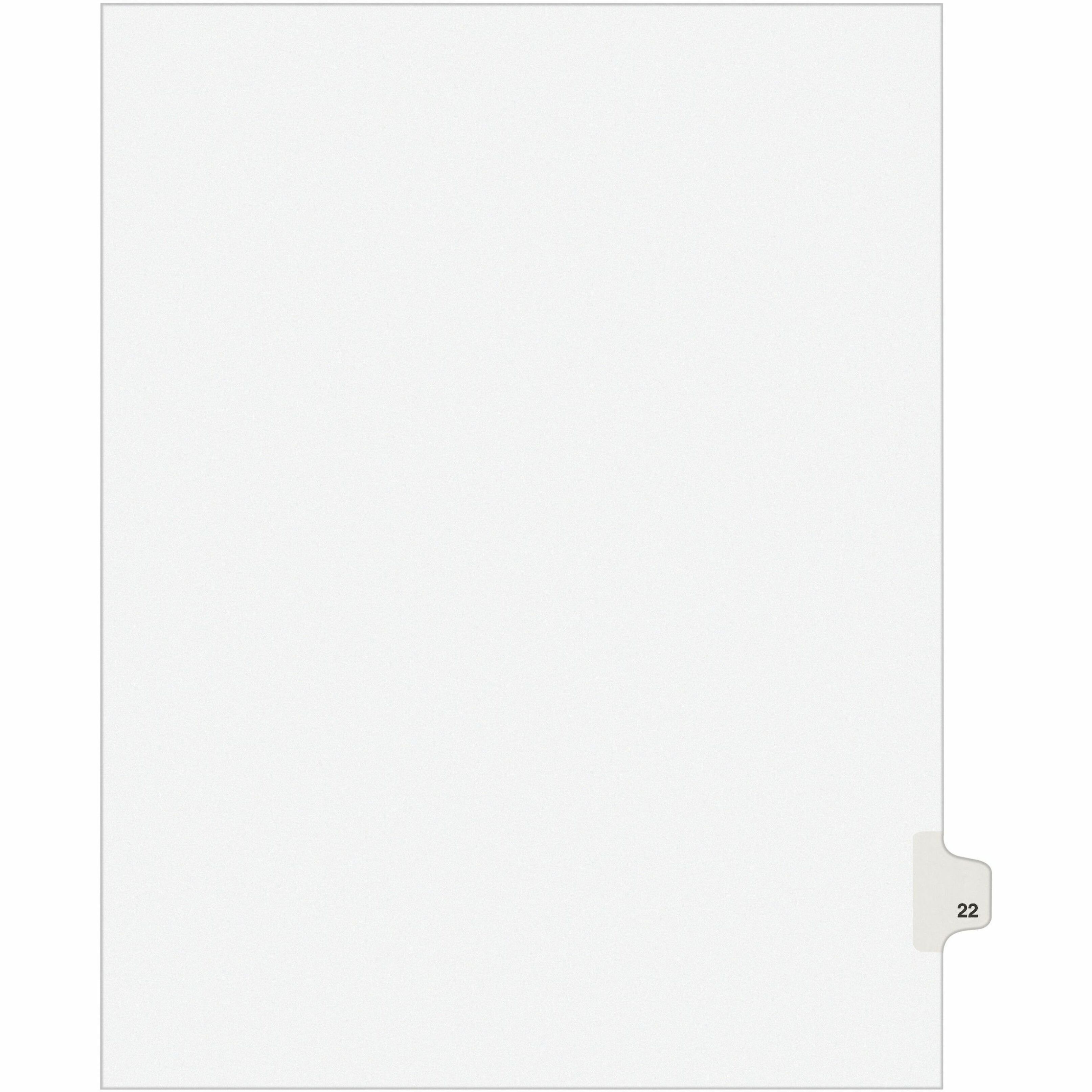 01022 Individual Side Tab Legal Divider - Walmart.com