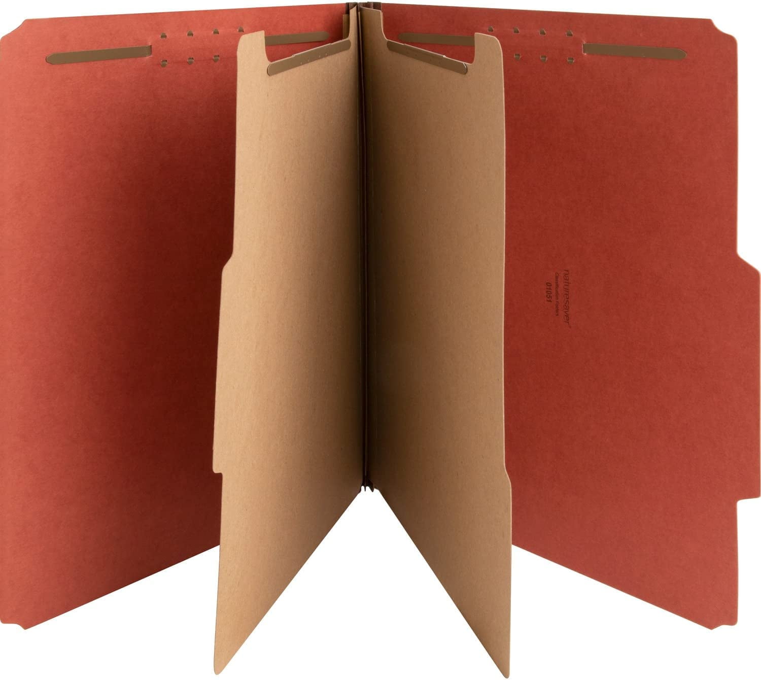 01051 Classification Folders, 2-Inch Exp, Letter, 2 Div, 10/BX, Red ...