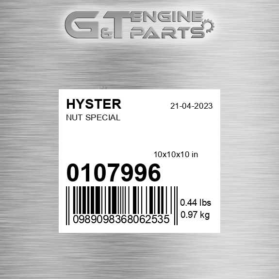 0107996 NUT SPECIAL fits HYSTER (New OEM) - Walmart.com