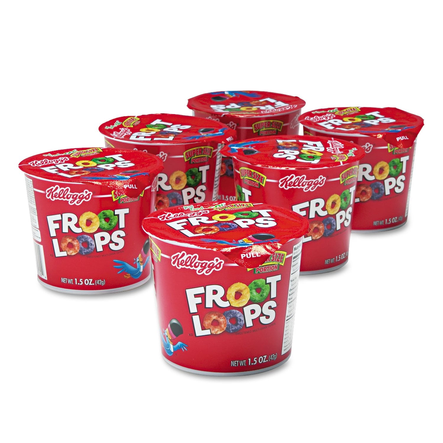01246 Froot Loops Breakfast Cereal, Single-Serve 1.5oz Cup, 6/Box ...