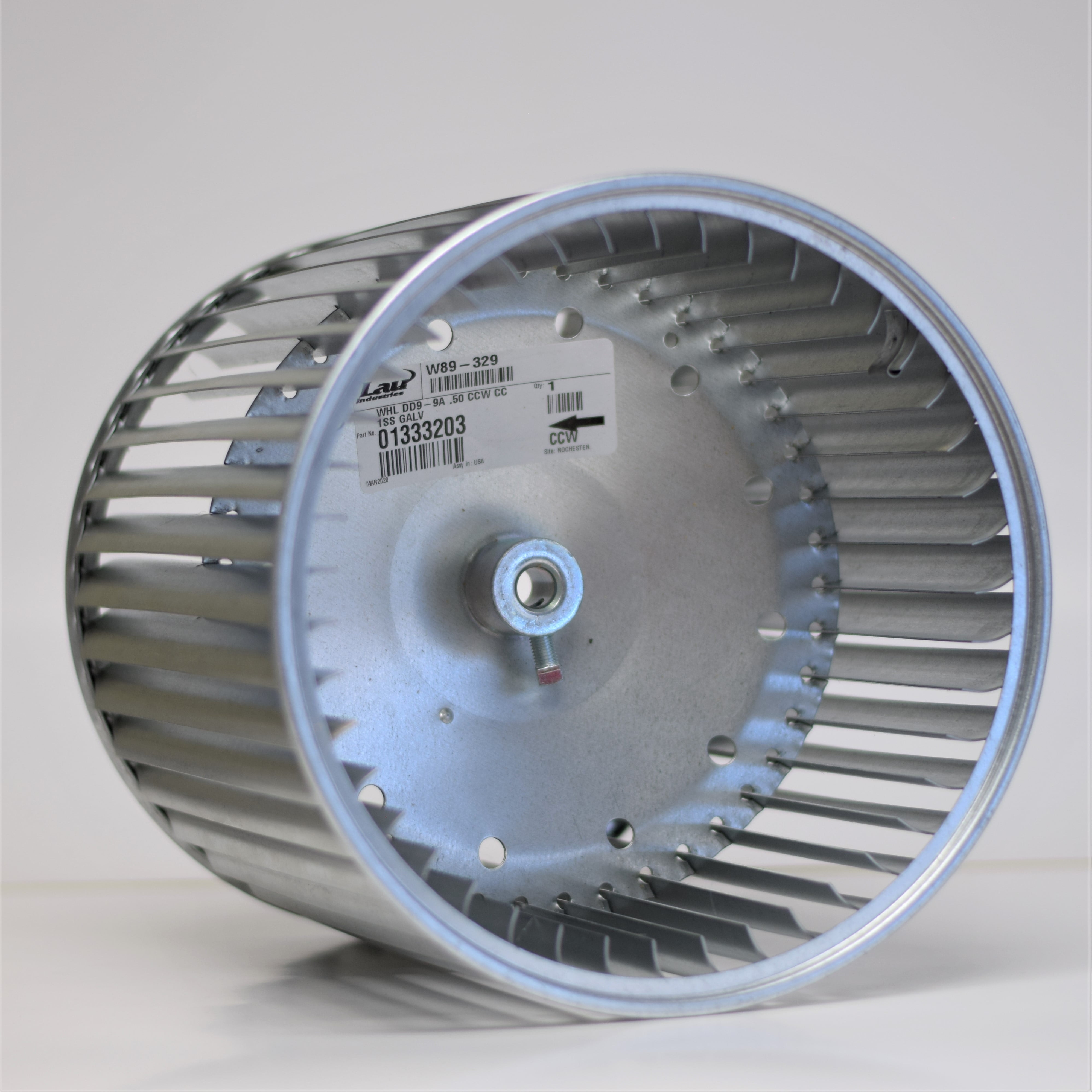013332-03 Lau DD9-9A Blower Wheel Squirel Cage 9-1/2" x 9-1/2" x 1/2 ...