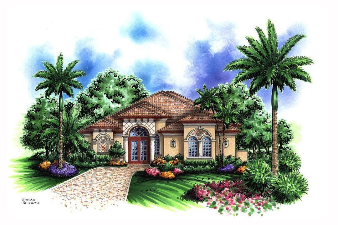 014-2767: CMU Empty-nester 3 Bed, 4 Bath Luxury Home Plan, 2767 Sq Ft ...