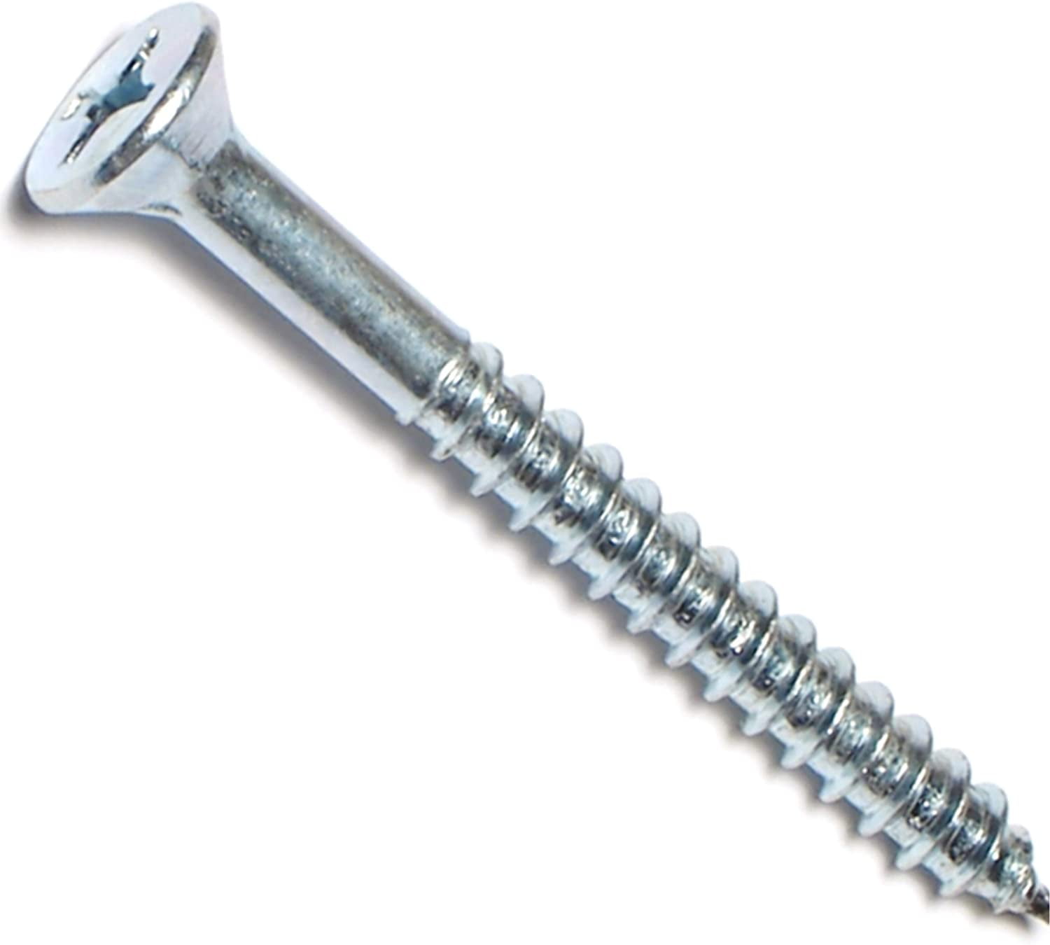 014973293895 Phillips Flat Wood Screws, 14 x 2-1/2, Piece-100, zinc ...