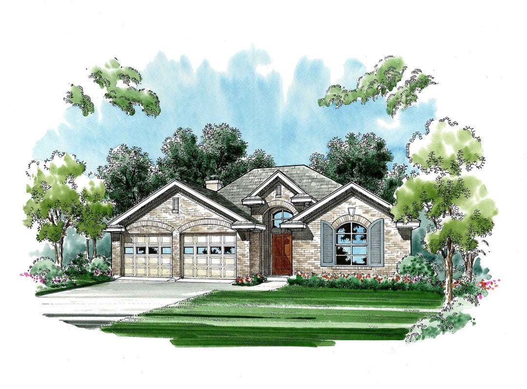 015-1155: Luxury Narrow lot 3 Bed, 2 Bath Luxury Home Plan, 1810 Sq Ft ...