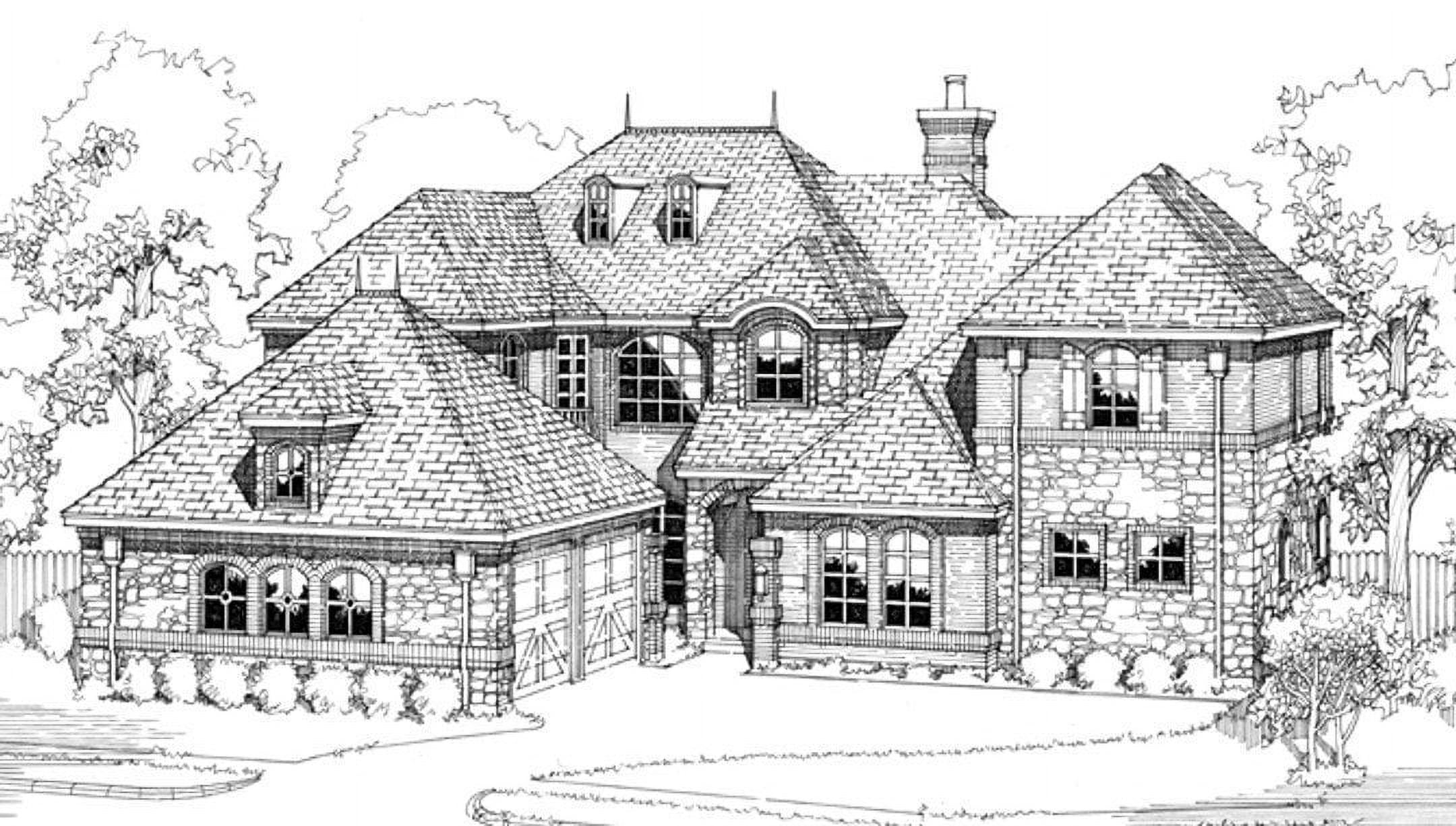 015-1170: Luxury Mediterranean 4 Bed, 5 Bath Luxury Home Plan, 4117 Sq Ft: Full Blueprints with ...