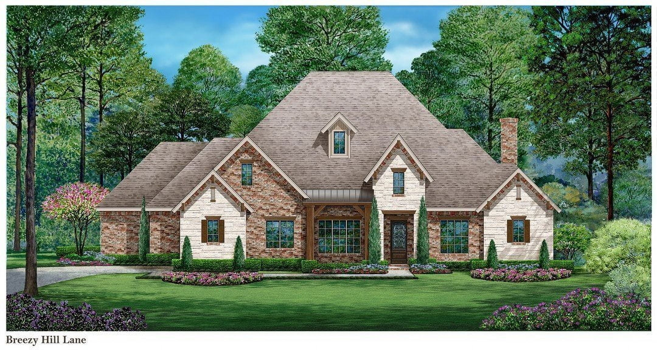 015-1201: Traditional 4 Bed, 4 Bath Luxury Home Plan, 3010 Sq Ft: Full ...