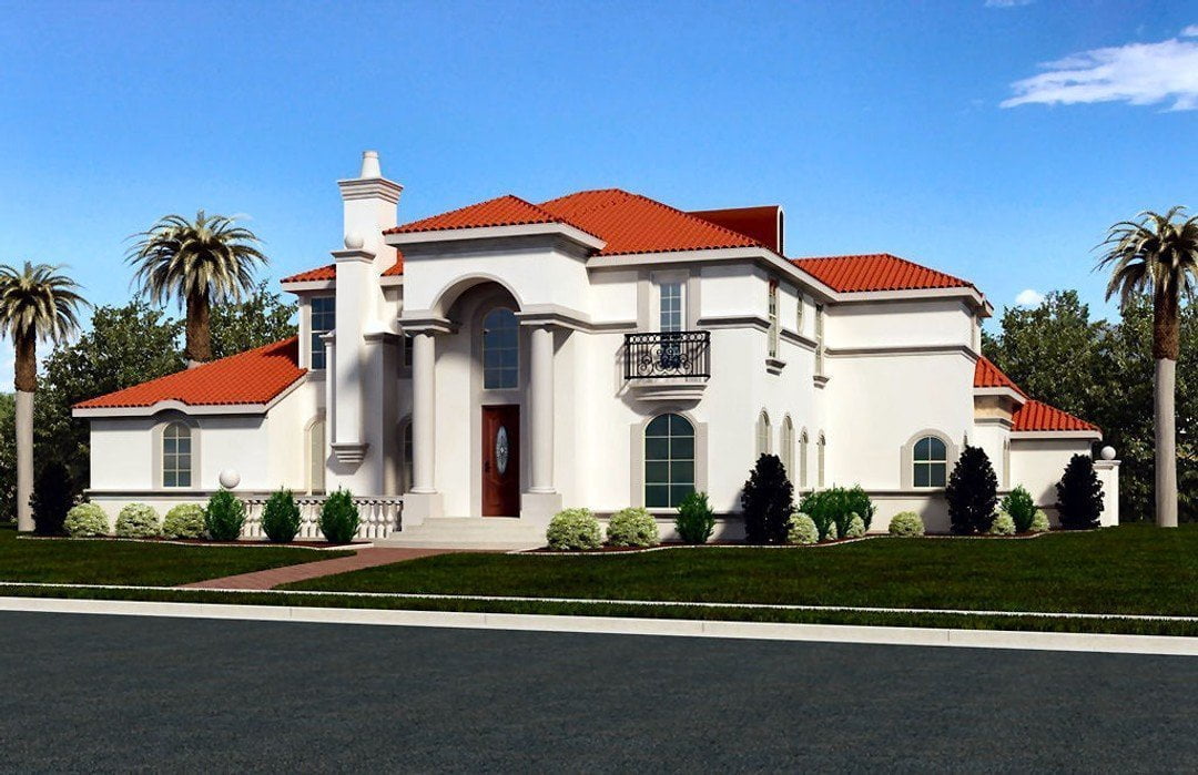 015-735: Luxury Italianate 4 Bed, 5 Bath Luxury Home Plan, 3245 Sq Ft: Full Blueprints with ...