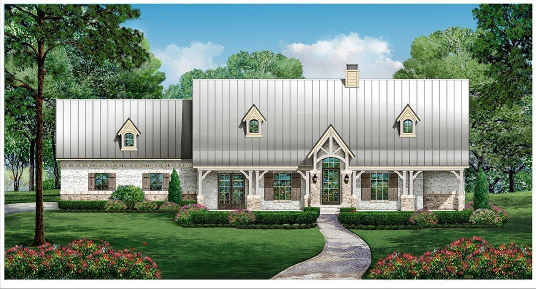 015-779: Mountain Traditional 4 Bed, 5 Bath Luxury Home Plan, 3419 Sq ...