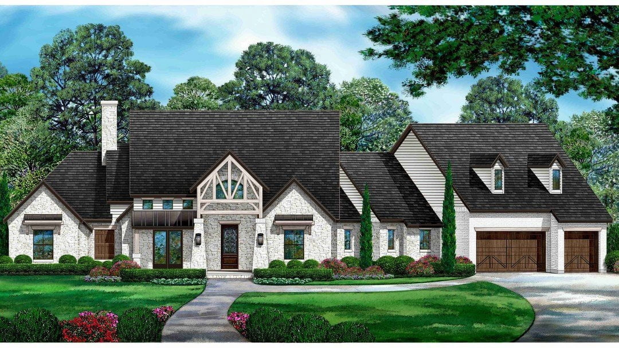 015-893: Luxury Country 3 Bed, 3 Bath Luxury Home Plan, 3797 Sq Ft ...