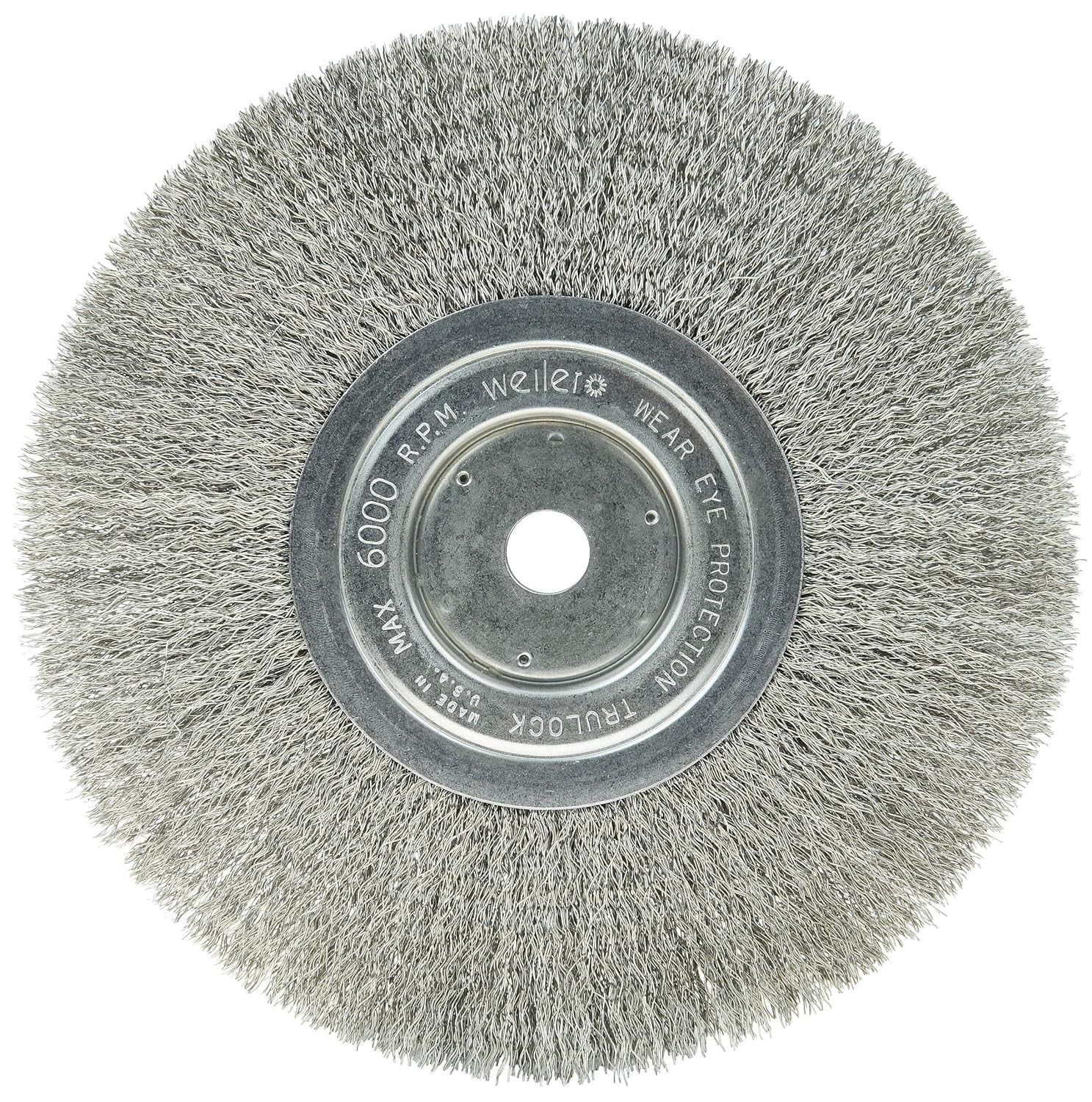 01805 8" Narrow Face Crimped Wire Wheel, .0118" Stainless Steel Fill, 5 ...