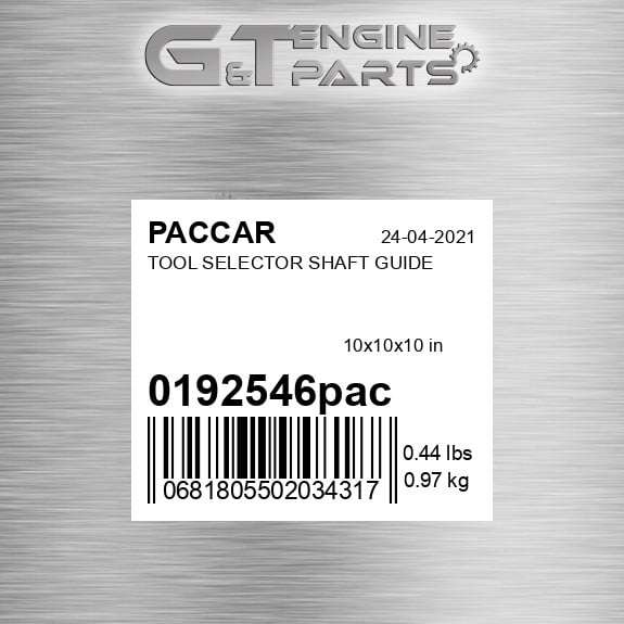 0192546PAC TOOL SELECTOR SHAFT GUIDE fits Paccar (New OEM) - Walmart.com