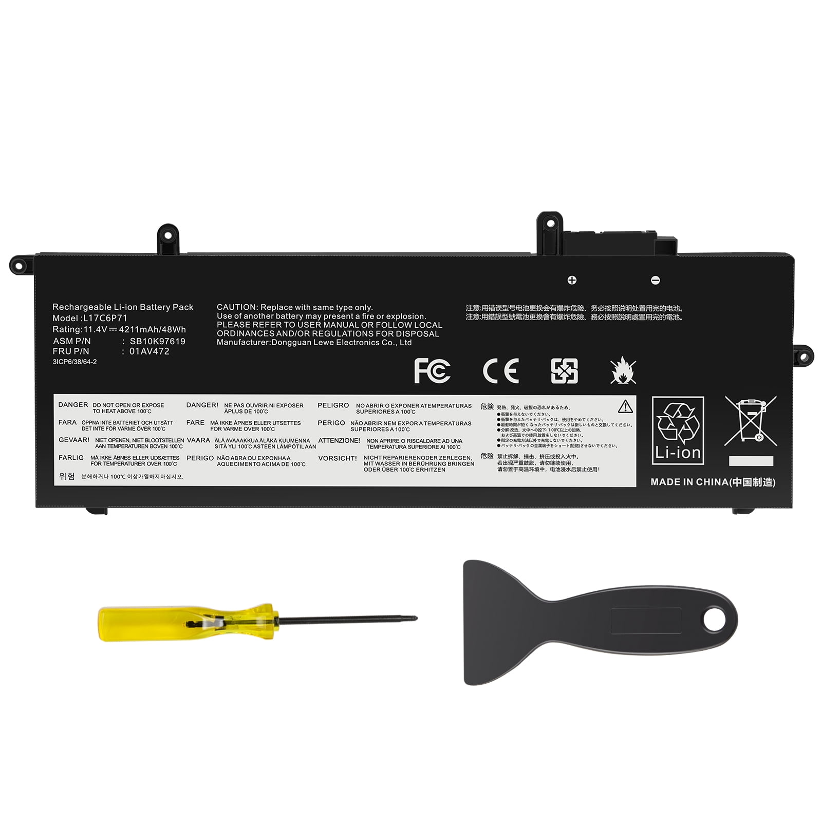 01AV472 L17C6P71 Laptop Battery Replacement for Lenovo ThinkPad X280 ...