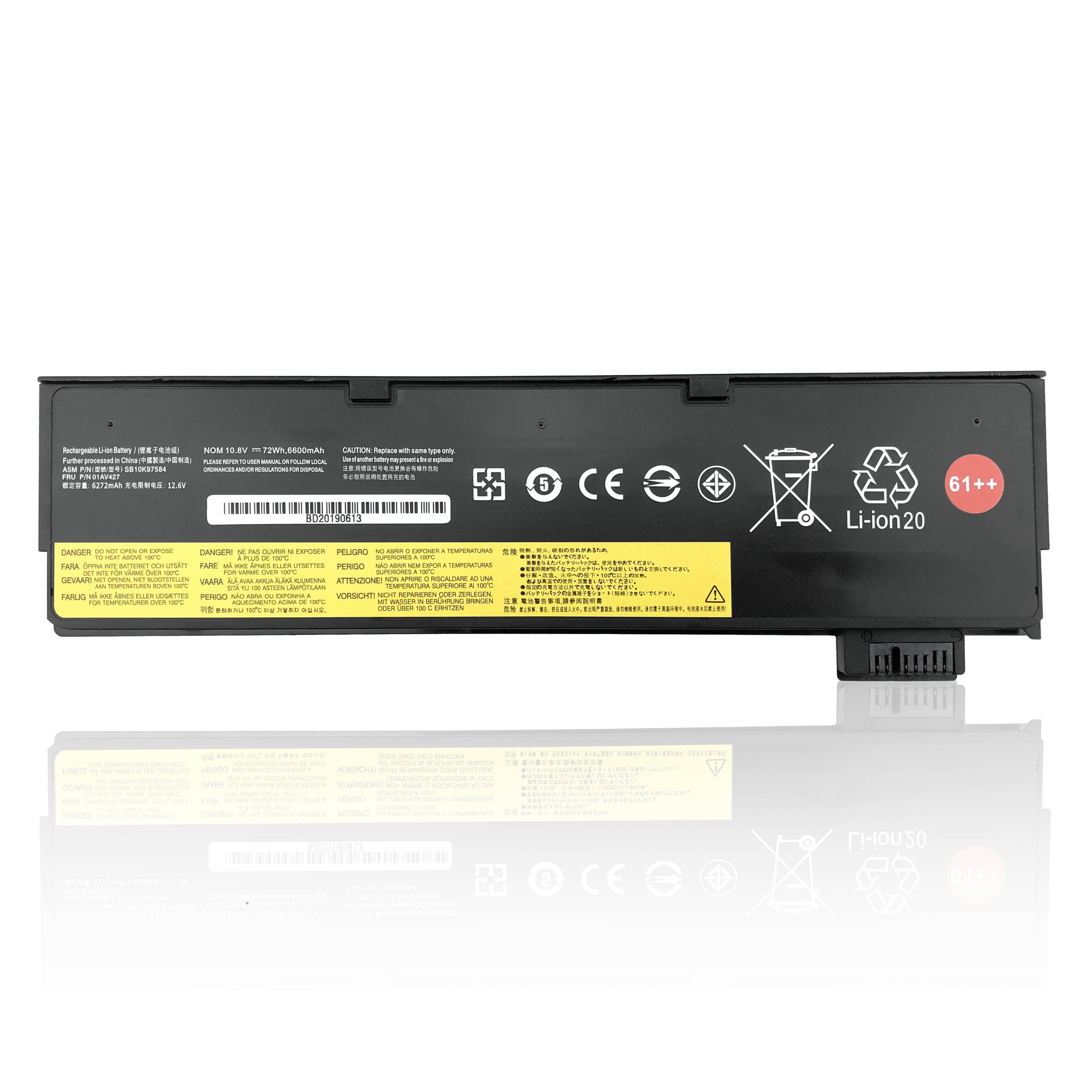 01AV492 61++ 72Wh Laptop battery for Lenovo ThinkPad T480 T470 P51S ...