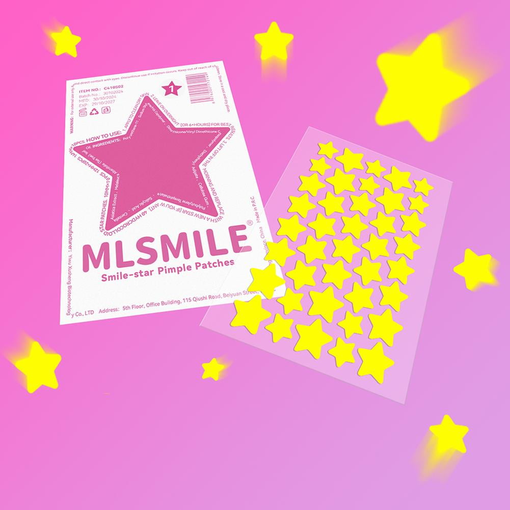 01Mlsmile Hydrocolloid Colored Five-Pointed Star Acne Patch Containing ... 01Mlsmile Hydrocolloid Colored Five-Pointed Star Acne Patch Containing ...