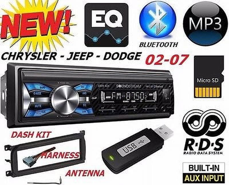 02 03 04 05 06 07 CHRYSLER JEEP DODGE BLUETOOTH USB SD AUX CAR RADIO ...