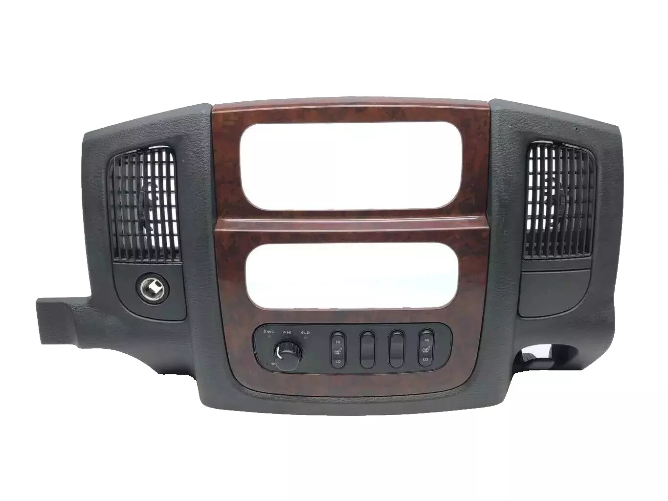 02 03 04 05 Dodge Ram Center Dash Radio Vent Bezel Black Woodgrain OEM ...