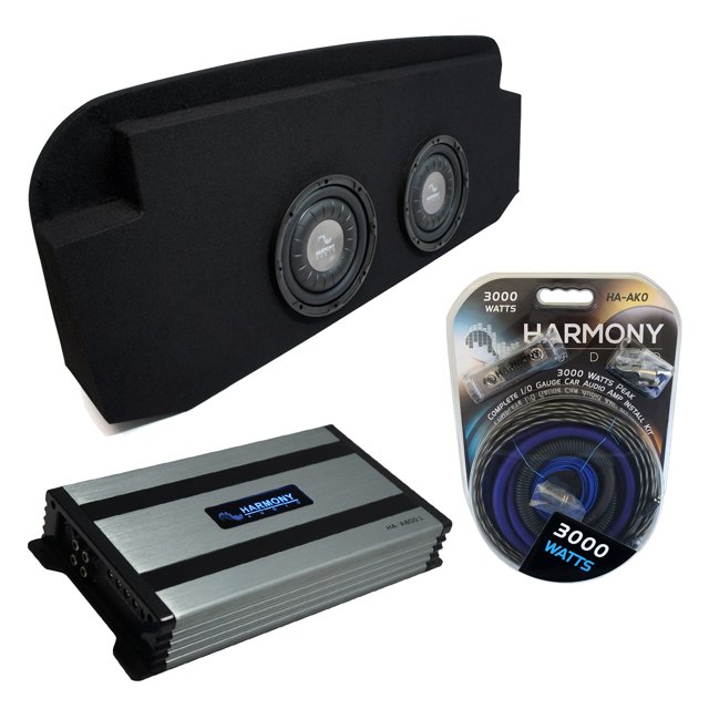 02-13 Chevy Avalanche Harmony F104 Dual 10" Sub Box Enclosure & HA-A800 ...