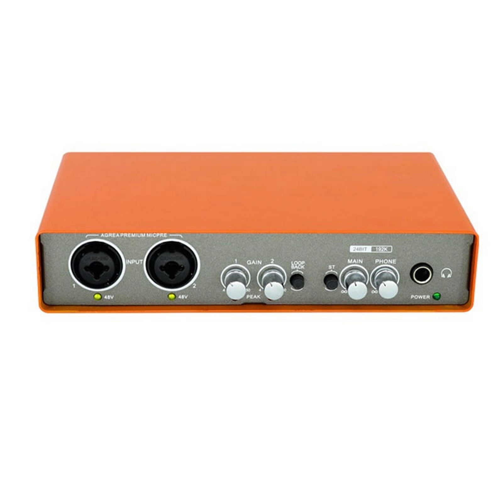 -02 Audio Interface Sound Card Electric Guitar Live Recording ...