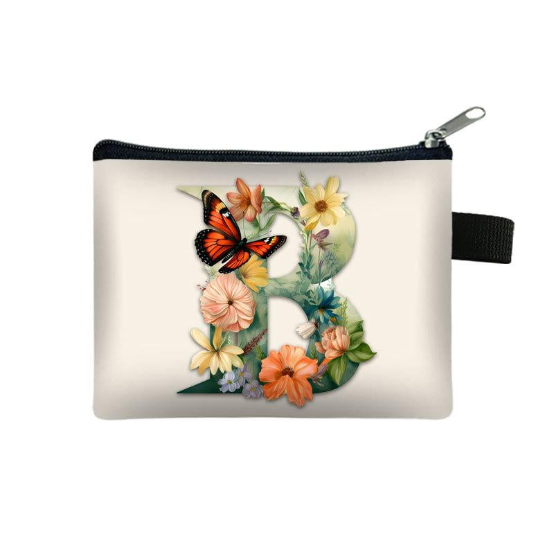02(B)$2025 New Butterfly Flower Letter Printed Fabric Artistic Coin ...