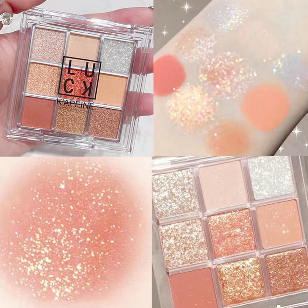 02 Brown Orange Palette K Apeine 9-Grid Transparent Eyeshadow Palette ...
