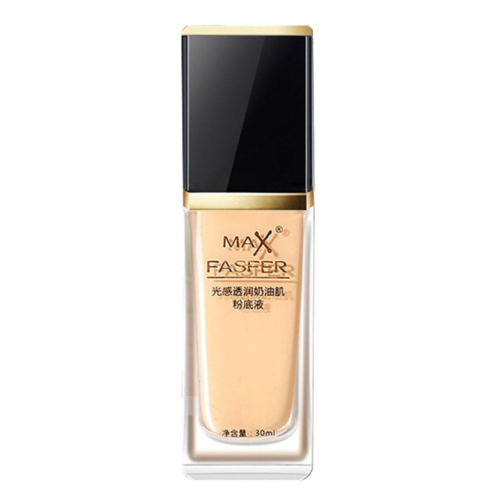 02 Natural Color Max Fasfer Glass Bottle Foundation Light Feeling ...