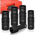02282B 1/2-Inch-Drive Impact Socket Set, Flip Socket Set, Moly , Includes 3-Inch Bar Extension ...