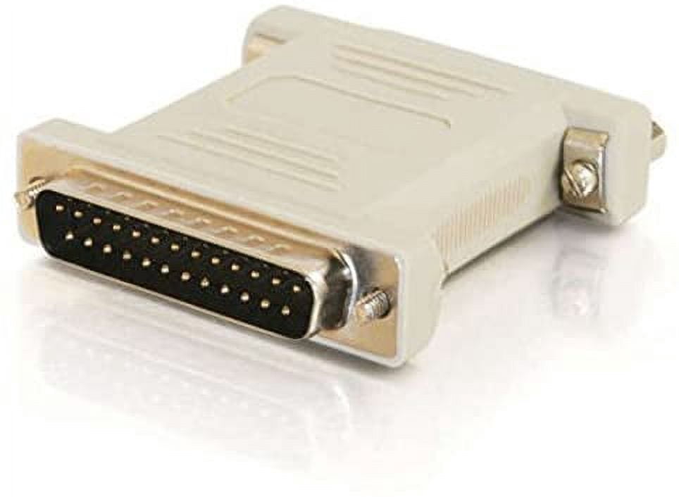 02469 DB25 Male to DB25 Female Serial RS232 Null Modem Adapter, Beige ...