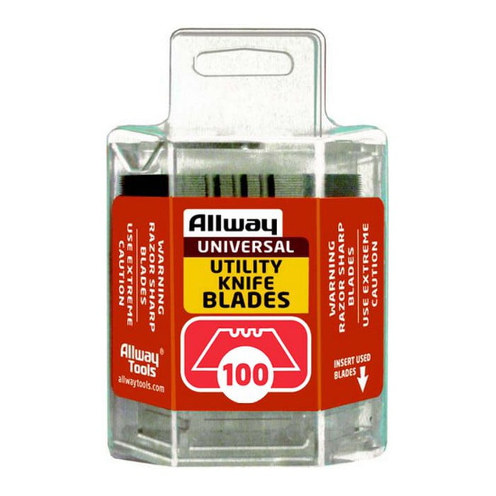 .025" Allway Tools DSP100 Allway Tools 3-Notch Utility Knife Blades ...