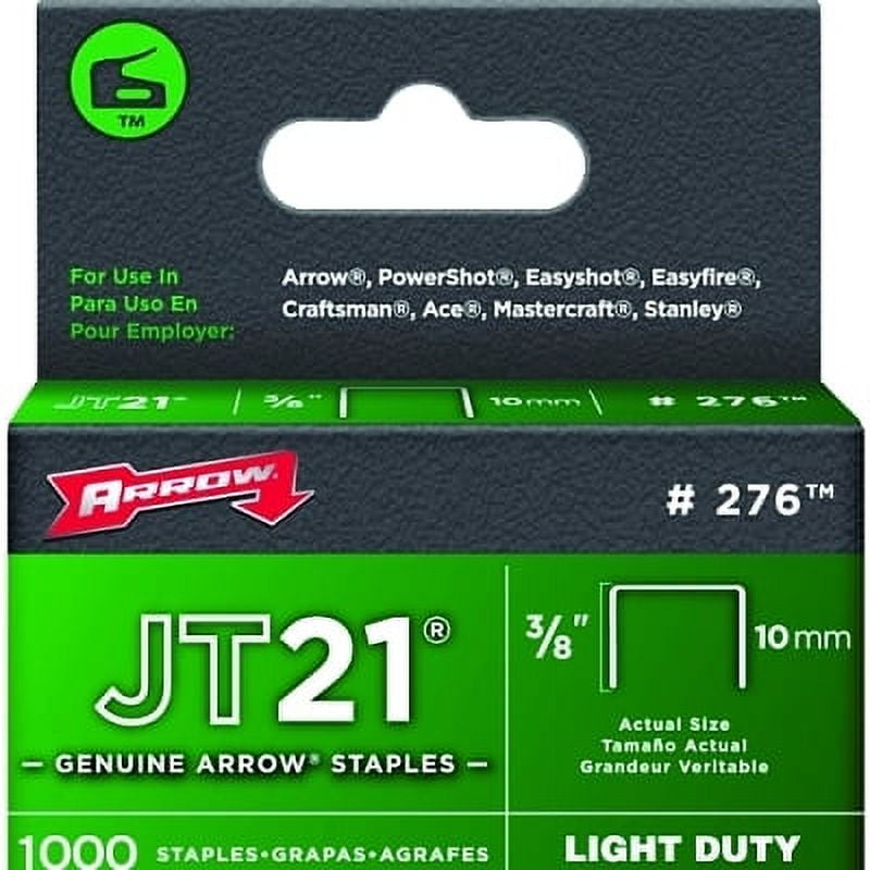 02738 Jt21/T27 3/8" Staple 1-000/Pk | 1 Box of 5 Pack - Walmart.com